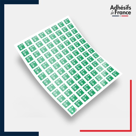 Planche d'étiquettes - Rince œil - Pictogramme Norme ISO 7010