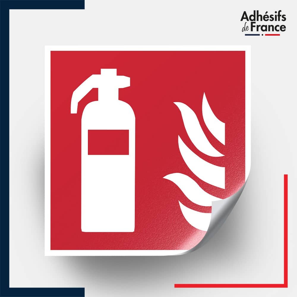 Planche d'étiquettes - Extincteur incendie - Pictogramme Norme ISO 7010